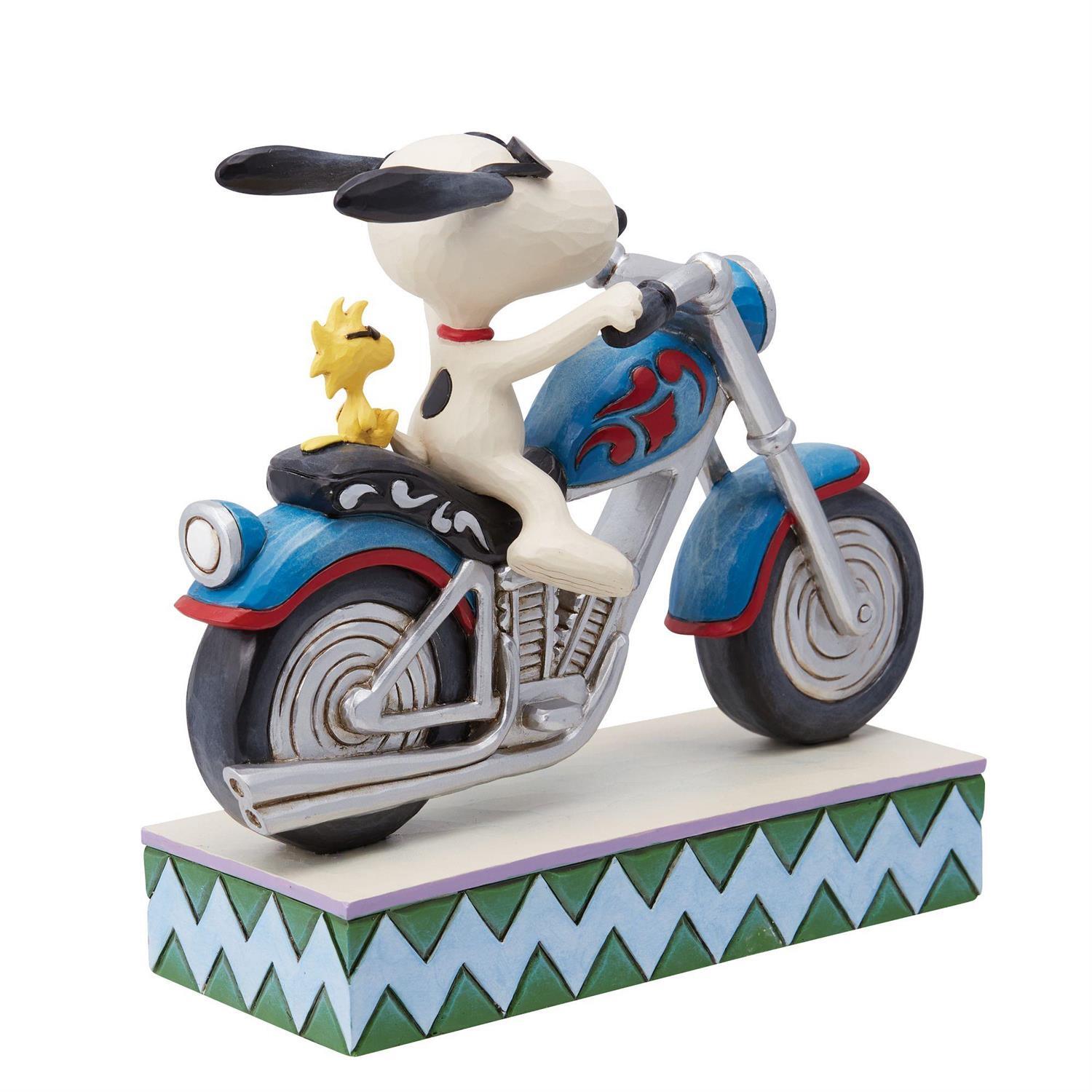 Peanuts by Jim Shore - Snoopy Riding Motorcycle – Bella Casa Gifts ...