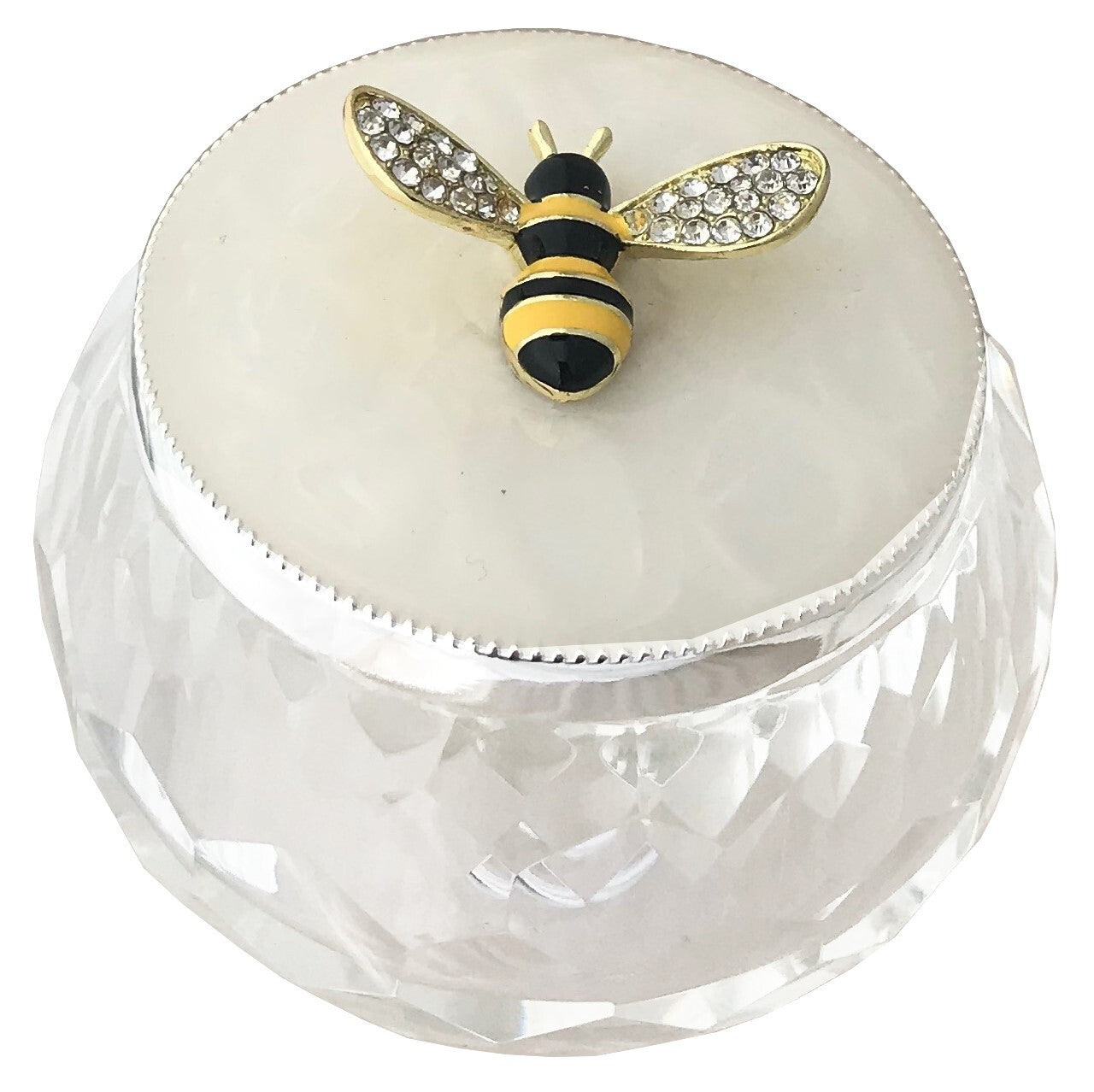 Russell Collection Giftware - Glass And Epoxy Jewellery Box With Bee ...